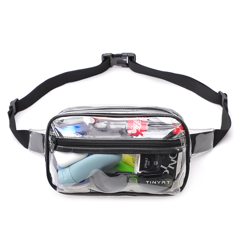 New transparent waist bag pvc splashproof outdoor crossbody bag - Giftatbox